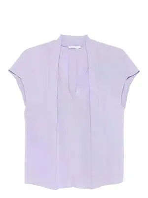 Patrizia Pepe Pleat-detailed Blouse - Purple