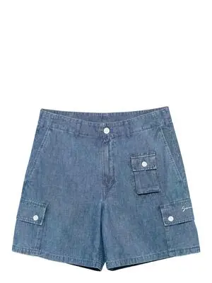 Givenchy Denim Cargo Shorts - Blue