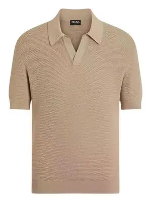 Zegna Cotton Polo Shirt - Neutrals