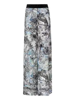 Just Cavalli Floral-print Trousers - White