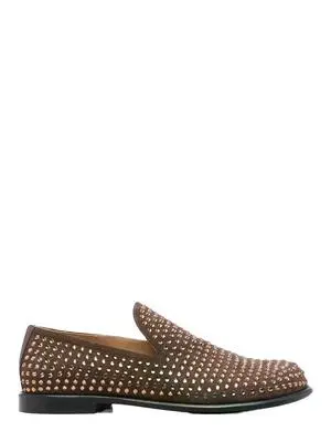JW Anderson Crystal-embellished Loafers - Brown