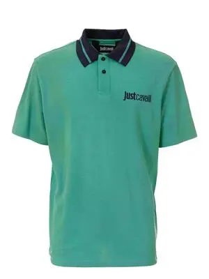 Just Cavalli Logo-embroidered Polo Shirt - Green