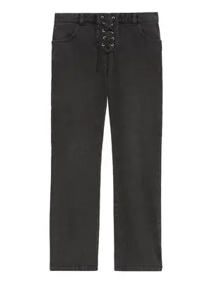 Isabel Marant Vanel Laced Denim Pants Black