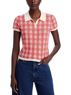 Guest In Residence Gingham Polo Shirt - Checo