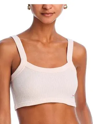 Alexander Wang Cropped Waffle Cami Tank - Pearl Pink