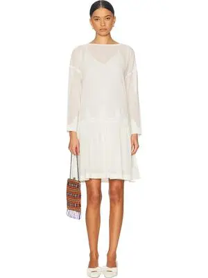 BODE Salt Marsh Dress - Cream & White