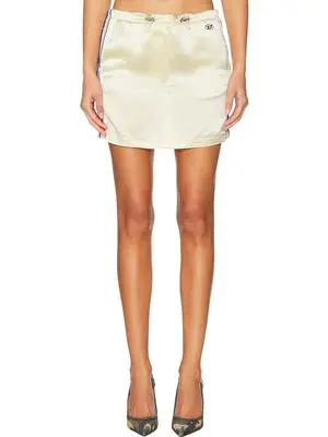 DIESEL Satin Mini Skirt - Cream