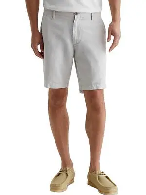 Ag The Wanderer Slim Fit Linen Shorts - Silver Fog