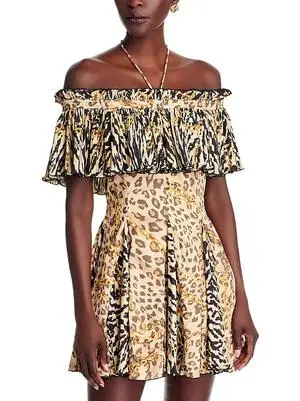 Ronny Kobo Esmi Mini Dress - Mixed Zebra Cheeta