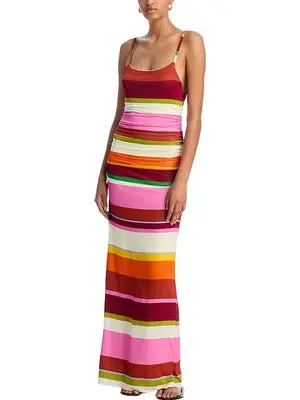 CALA DE LA CRUZ Kim Striped Maxi Dress - Bayadere