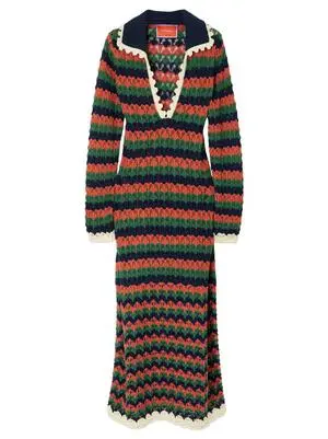 La DoubleJ Perry Striped Cotton Midi Dress - Multi