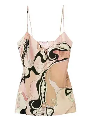 Emilio Pucci PUCCI Orchidee Camisole Top Neutrals