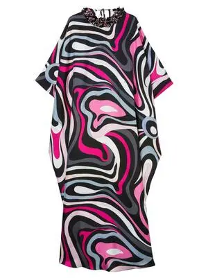Emilio Pucci Marmo-print Maxi Dress - Black