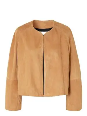 Nour Hammour Mira Suede Jacket - Brown