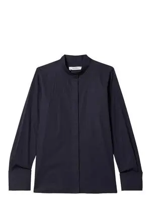 Max Mara Arduino Cotton-blend Poplin Shirt - Blue