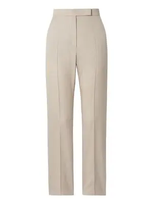 Max Mara Wool, Mohair And Silk-blend Pants - Neutrals
