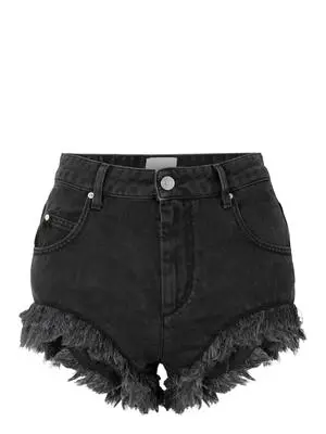 Isabel Marant Eneidao Denim Shorts - Black
