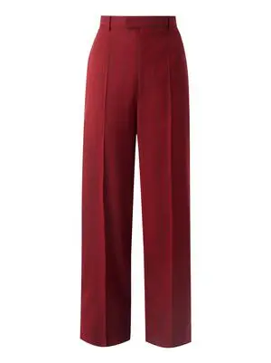Bottega Veneta Striped Wool-blend Pants - Red