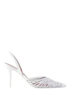 Amina Muaddi Lori Slingback Pumps - White