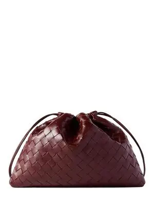 Bottega Veneta Intrecciato Leather Pouch - Burgundy