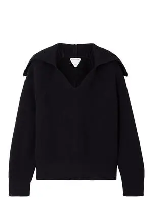 Bottega Veneta Ribbed Cotton-blend Sweater - Black