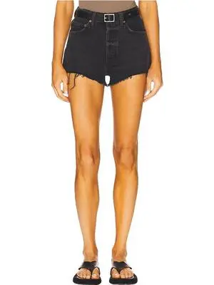 AGOLDE Ridley High Rise Short - Black