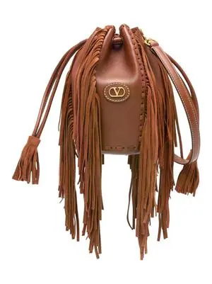 Valentino Garavani Nellcôte Small Bucket Bag - Brown