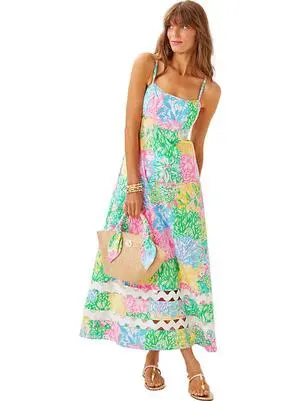 Lilly Pulitzer® Haliey Midi Dress Multi Bright Delight Patch