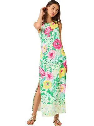 LILLY PULITZER Melodie Printed Maxi Dress Multi Poppy Party Engineered Knit Maxi