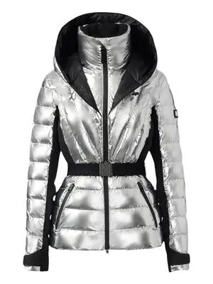 Mackage Metallic Nano Down Ski Jacket With Removable Hood - Silver