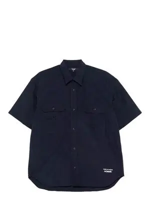 Comme Des Garçons Logo-embroidered Shirt - Blue