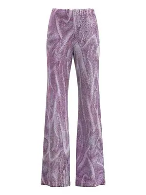 MARGHERITA MACCAPANI Lurex-jacquard Trousers - Purple