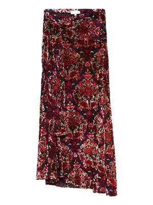 PACO RABANNE Rabanne Flocked-Pattern Maxi Skirt