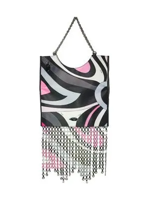 Emilio Pucci Marmo-print Folded Shoulder Bag - Black