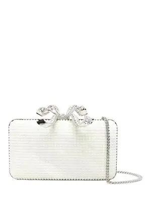 SELF-PORTRAIT Pearl Box Clutch - White