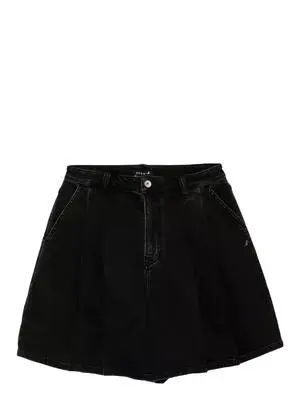 SPORT B. BY AGNÈS B. Pleated Denim Shorts - Black