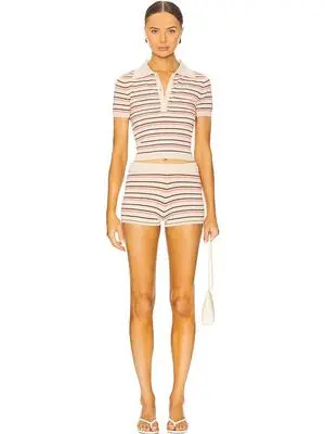 Superdown Dorah Short Set - Nude Stripe