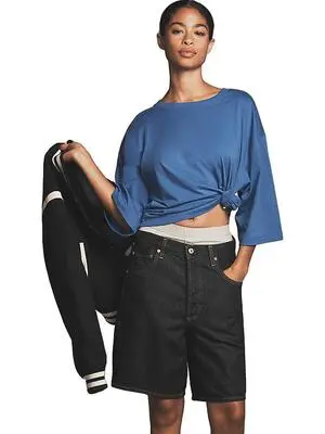Maeve Maeve Relaxed Knit Top Vibrant Cobalt