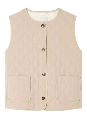 Varley Karla Quilted Twill Vest - Neutrals