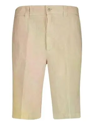120% Lino Linen Bermuda Shorts - Neutrals