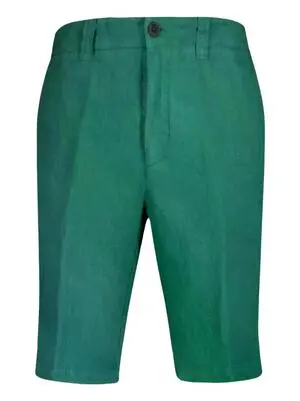 120% Lino Linen Bermuda Shorts - Green