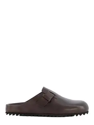 Officine Creative Leather Slippers - Brown