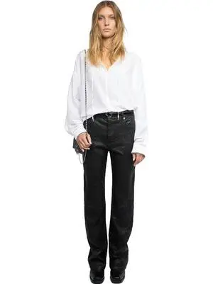 Zadig&Voltaire Troene Oversized Cotton Blouse - White