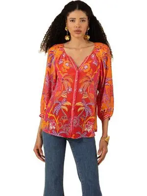 Hale Bob Freyja Silk Top - Pink