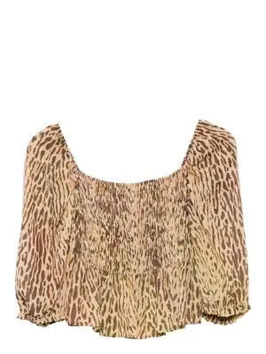 Liu Jo Animal-print Top - Brown
