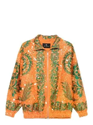 Etro Sequin-embellished Bomber Jacket - Orange