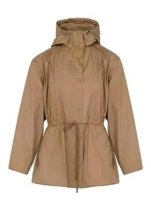 YVES SALOMON Hooded Parka Jacket - Brown