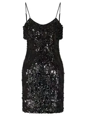 Armani Exchange Sleeveless Sequined Dress - Black