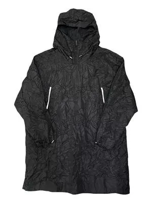 424 Crease-effect Raincoat - Black