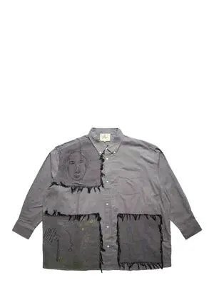 GLASS CYPRESS Faces On Gray ""grey"" Shirt